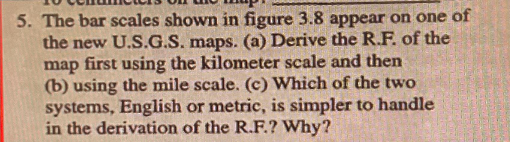 Solved The bar scales shown in figure 3.8 ﻿appear on one of | Chegg.com
