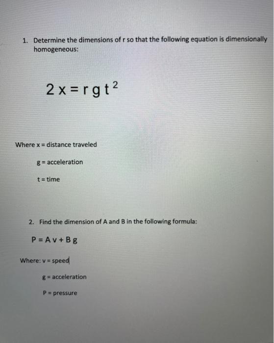 Solved 1. Determine the dimensions of r so that the | Chegg.com