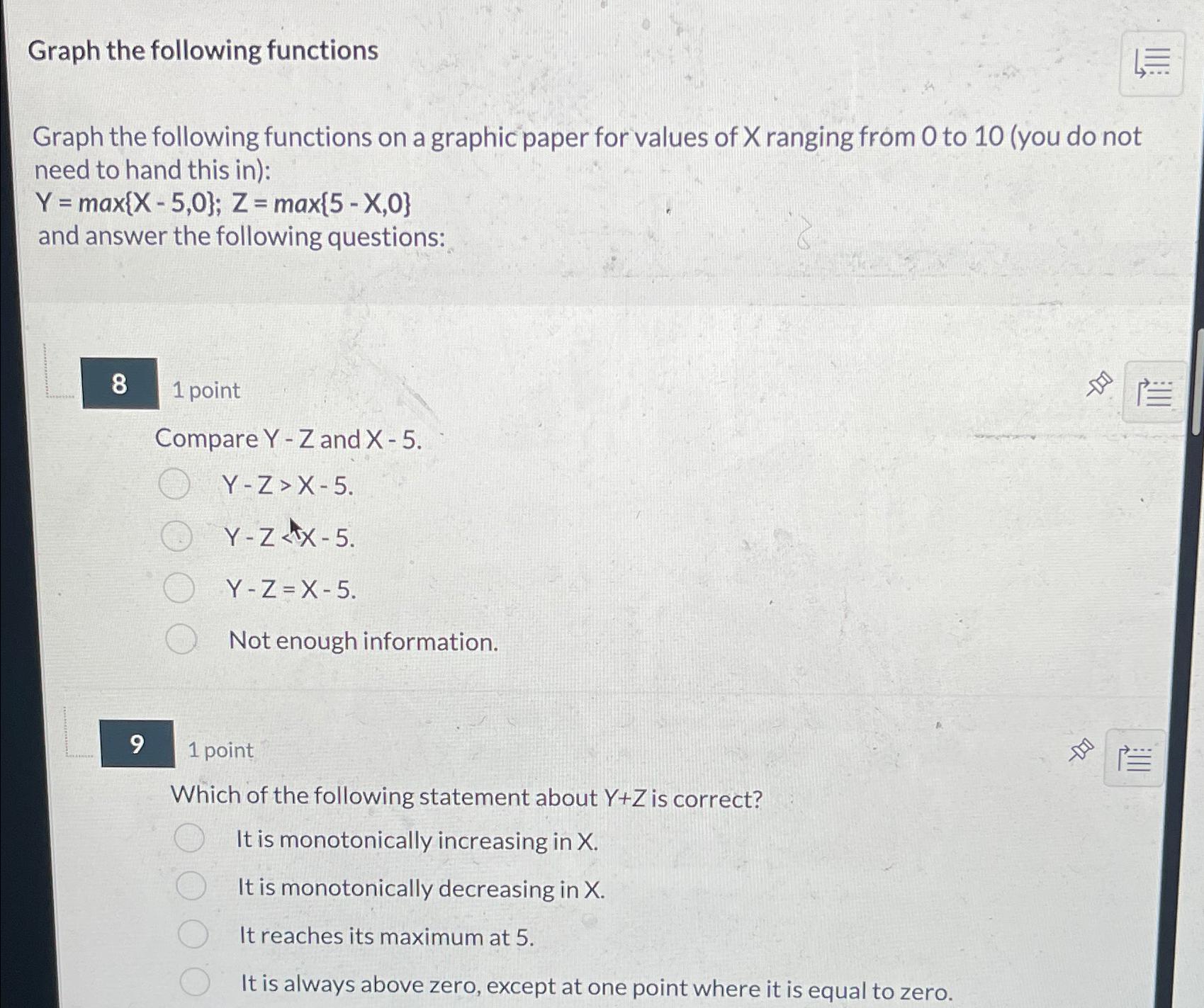 Solved Graph the following functions\\nGraph the following | Chegg.com