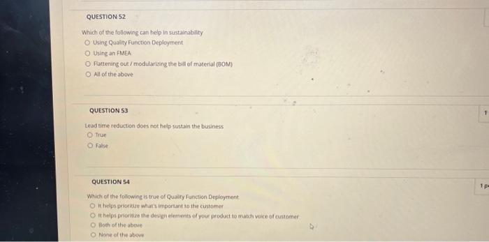 Solved QUESTION 55 Quality Furktivet Deployment captures | Chegg.com