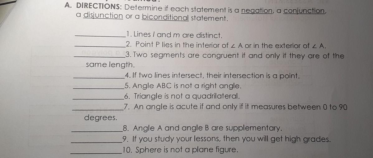 Solved DIRECTIONS: Write each statement in if-then form. | Chegg.com