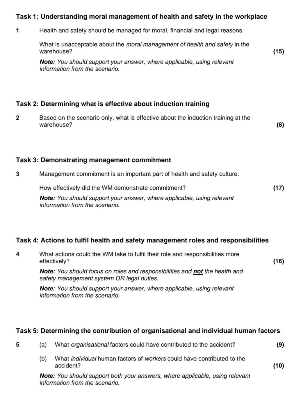Solved SCENARIO The warehouse You are a newly-hired | Chegg.com