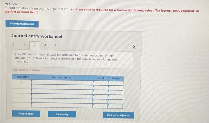 Solved Required: Record the above transactions in journal | Chegg.com