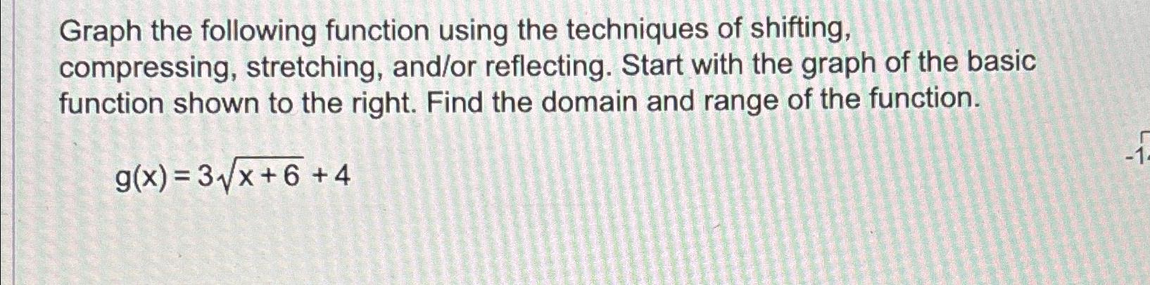 Solved Graph the following function using the techniques of | Chegg.com