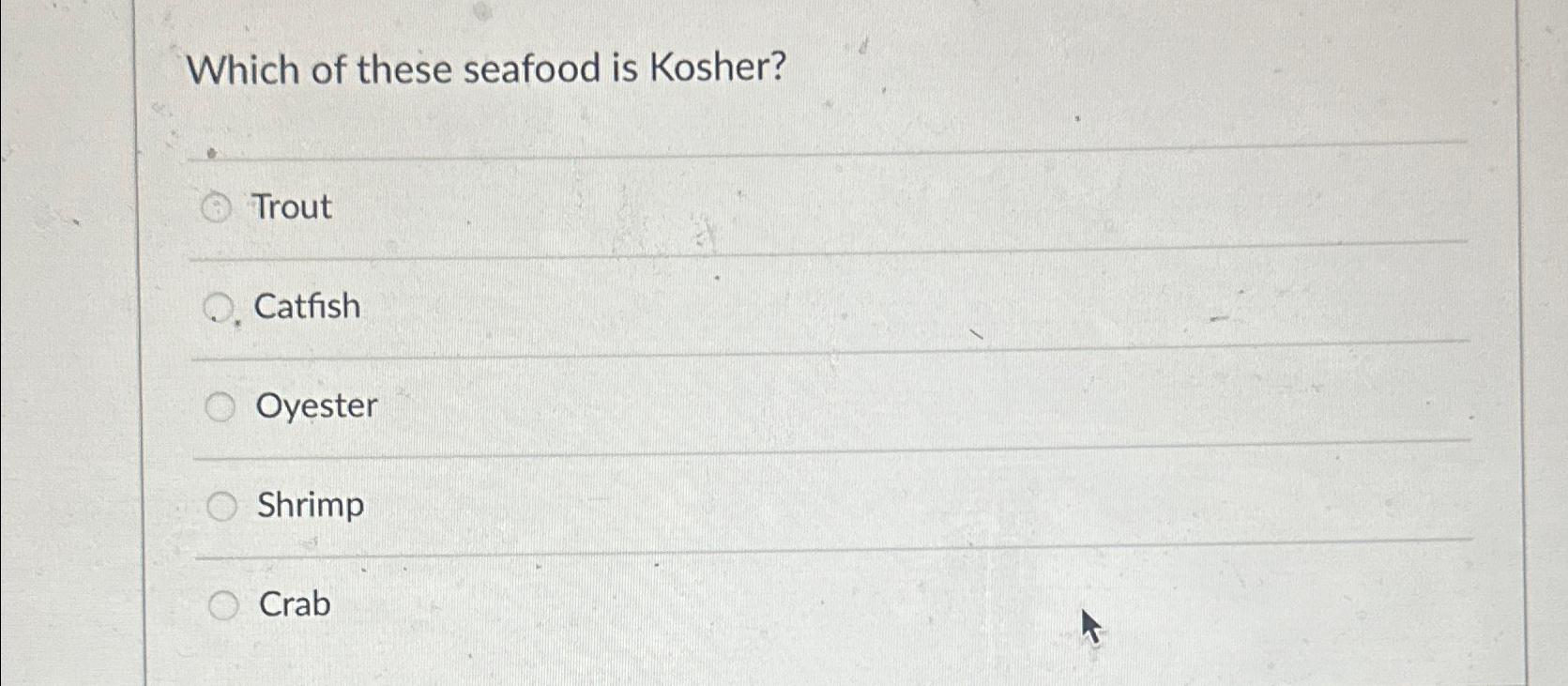 Solved Which of these seafood is | Chegg.com