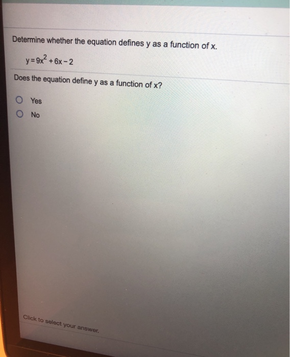 Solved Determine whether the equation defines y as a | Chegg.com