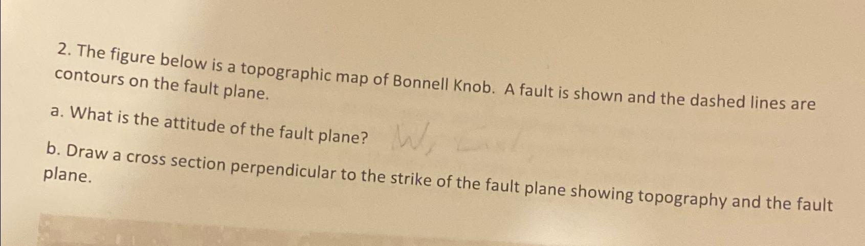 Solved The figure below is a topographic map of Bonnell | Chegg.com