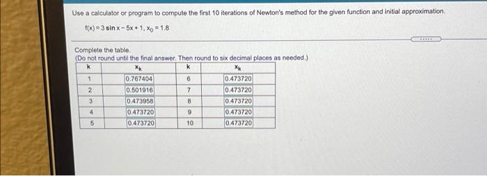 Solved Use a calculator or program to compute the first 10 | Chegg.com