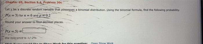 Solved Let x be a discrete random variable that possesses a | Chegg.com