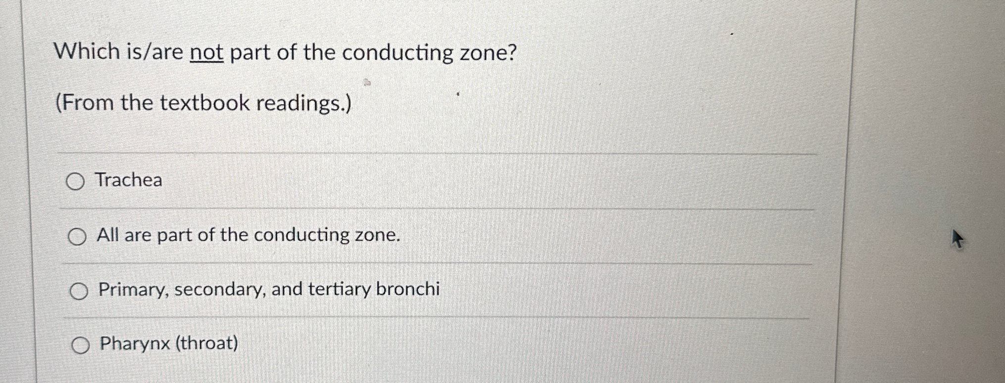 Solved Which is/are not part of the conducting zone?(From | Chegg.com