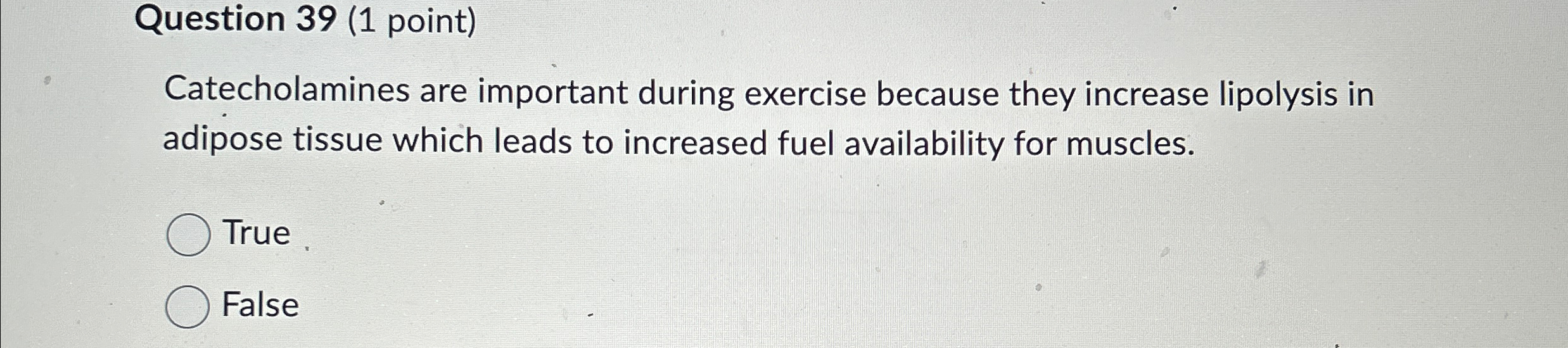 Solved Question 39 (1 ﻿point)Catecholamines are important | Chegg.com