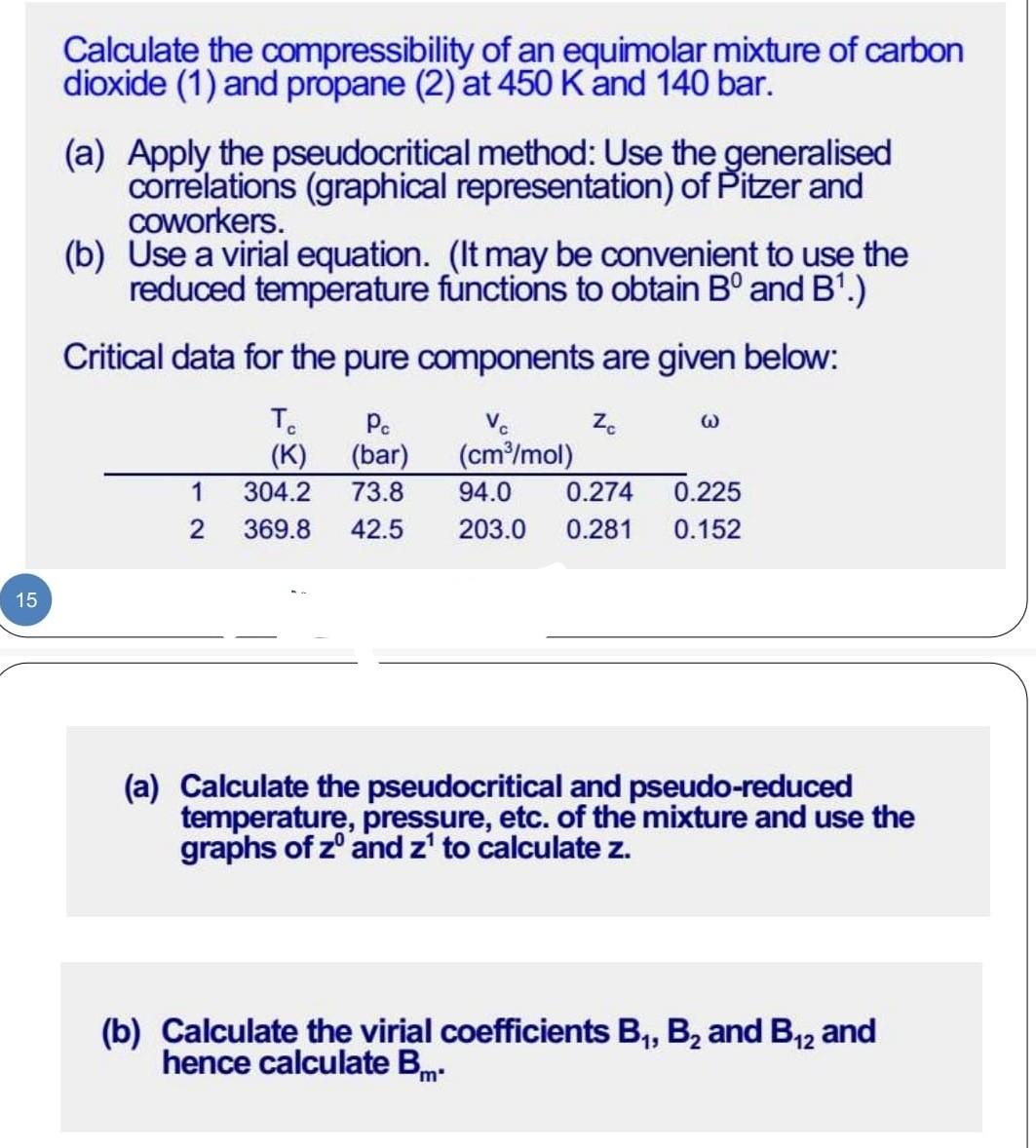 Solved Calculate the compressibility of an equimolar mixture | Chegg.com