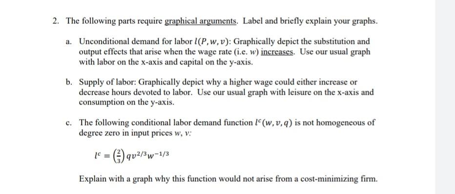 Solved 2. The following parts require graphical arguments. | Chegg.com