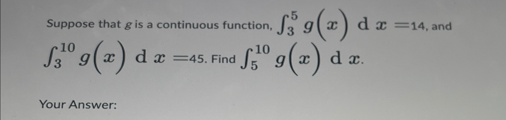 Solved Suppose that g ﻿is a continuous function, | Chegg.com