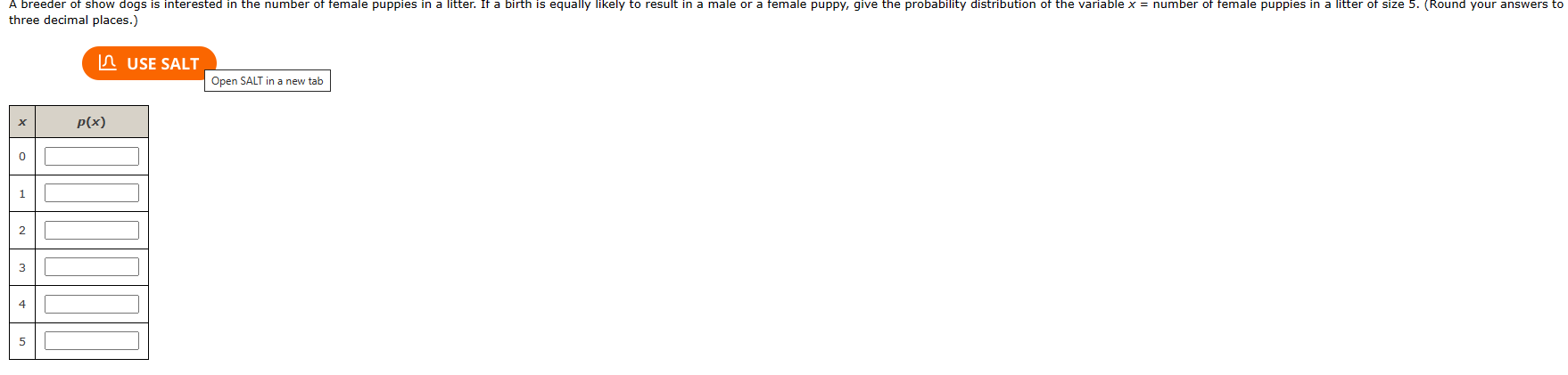 Solved three decimal places.)I USE SALTOpen SALT in a new | Chegg.com