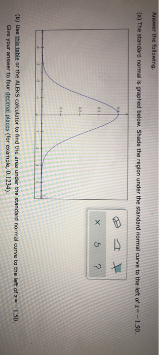 Solved Answer the following. (a) The standard normal is | Chegg.com