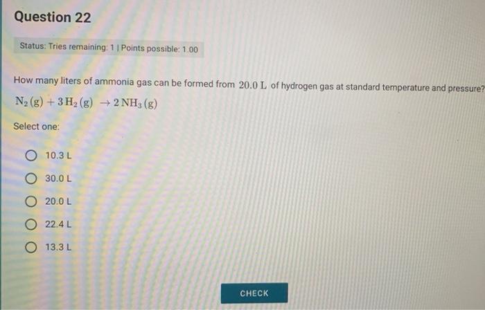 Solved Question 23 Status: Tries remaining: 1 | Points | Chegg.com