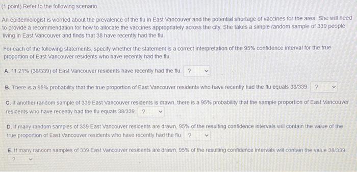 Solved An epidemiologist is worried about the prevalence of | Chegg.com