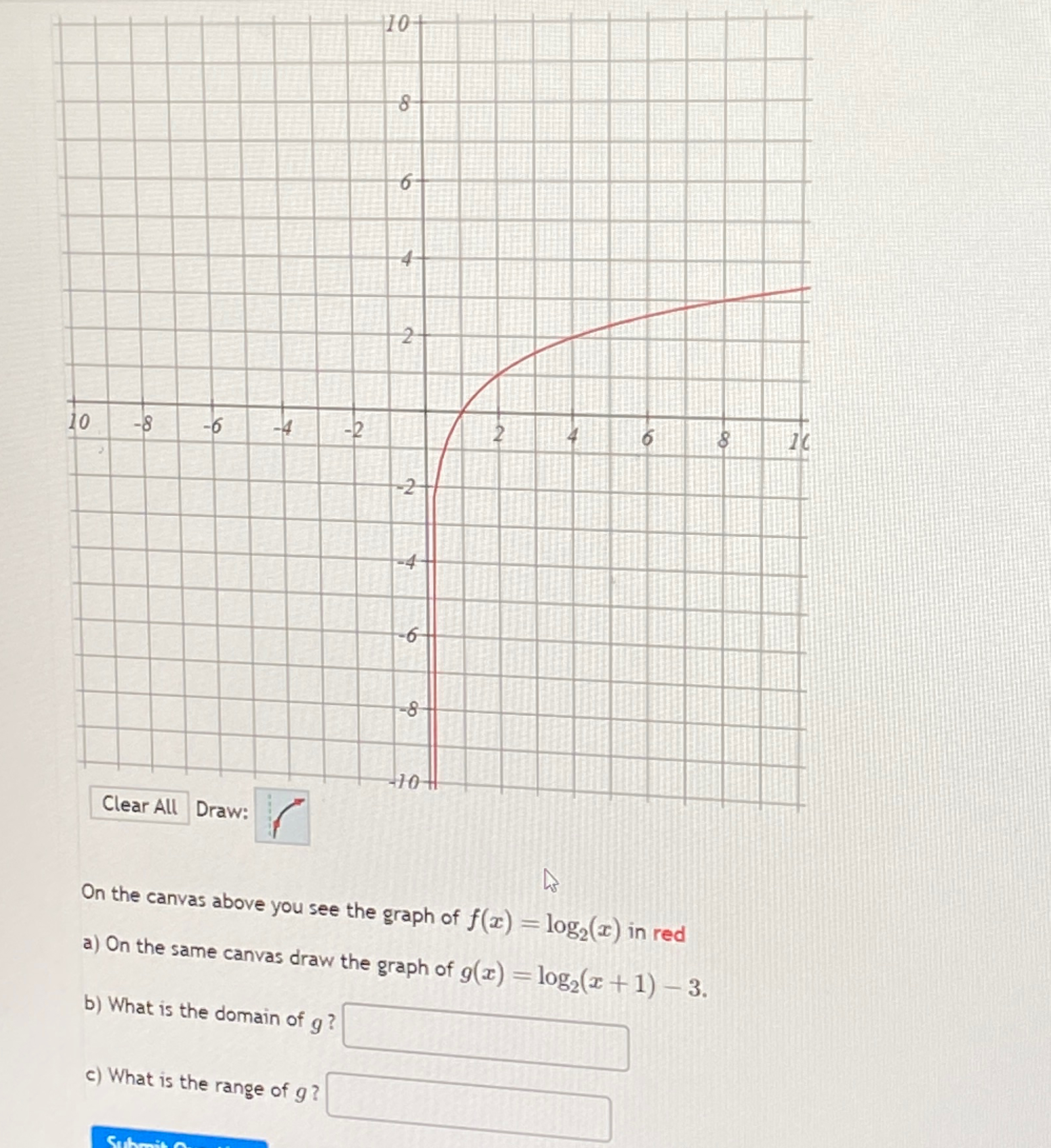 Solved Clear All\\nDraw:\\nOn the canvas above you see the | Chegg.com