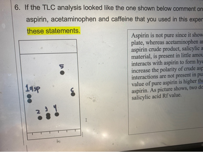Solved from left to right 1 aspirin 2 acetaminophen 3 | Chegg.com