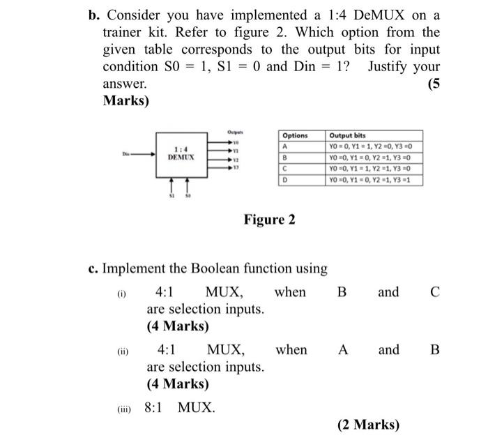 Solved B and C c. Implement the Boolean function using (1) | Chegg.com