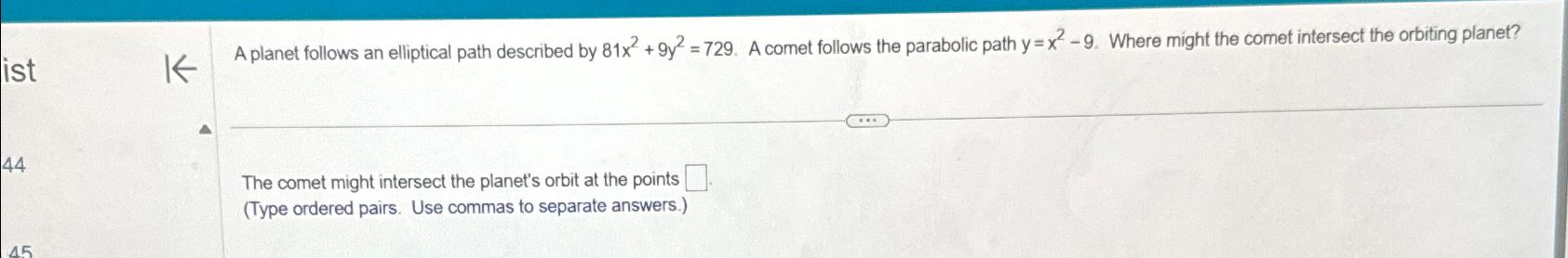 Solved A planet follows an elliptical path described by | Chegg.com