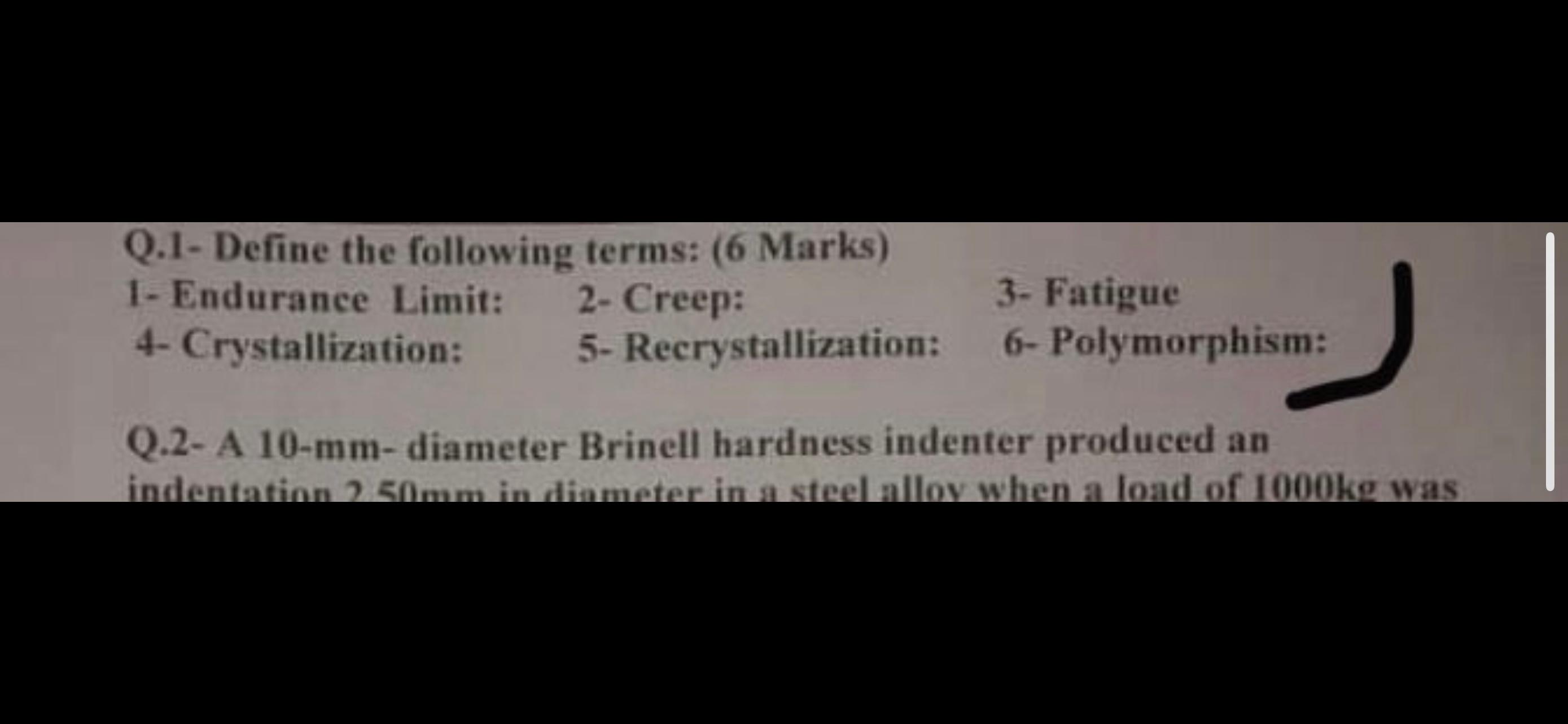 Solved Q.1- ﻿Define the following terms: (6 | Chegg.com