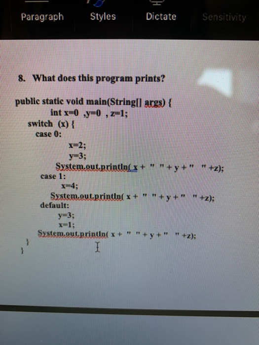 Solved Paragraph Styles Dictate Sensitivity 8. What does | Chegg.com