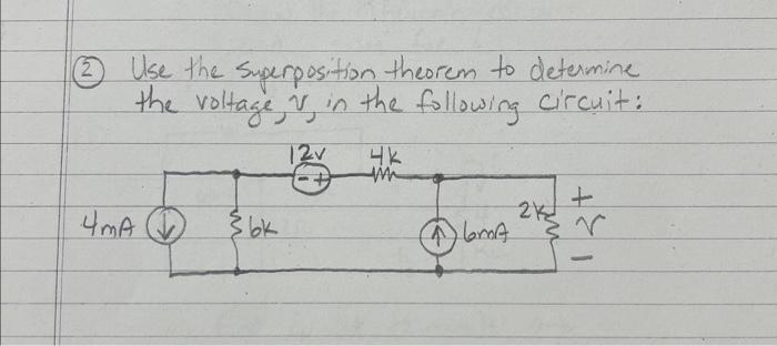 Solved Use the Superposition theorem to determine the | Chegg.com
