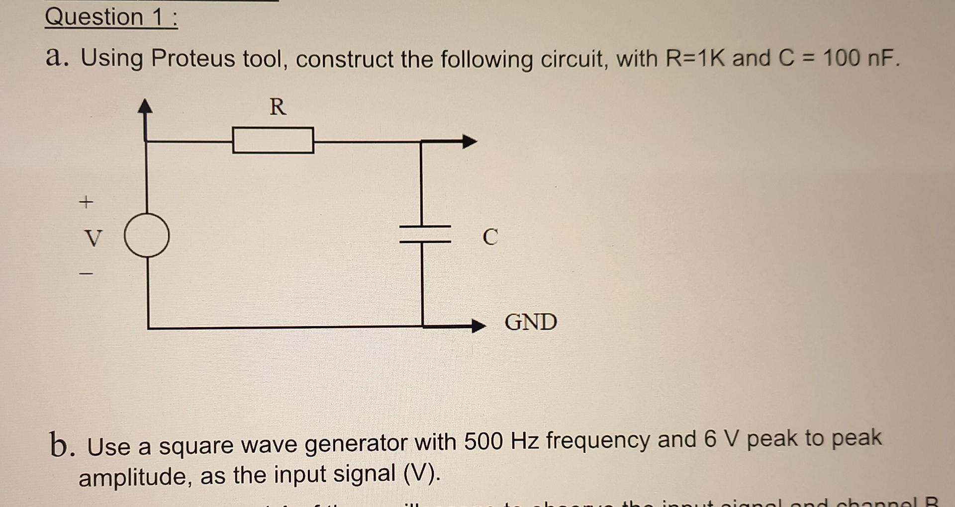 Solved a. Using Proteus tool, construct the following | Chegg.com