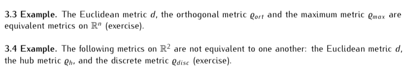 Solved 1. ﻿ ﻿The Euclidean metric d, ﻿the orthogonal metric | Chegg.com