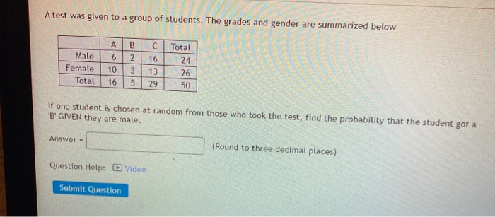 Solved A test was given to a group of students. The grades | Chegg.com