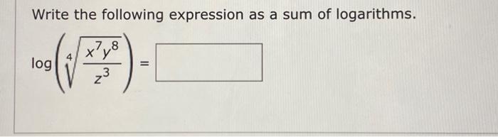 Solved Write the following expression as a sum of | Chegg.com