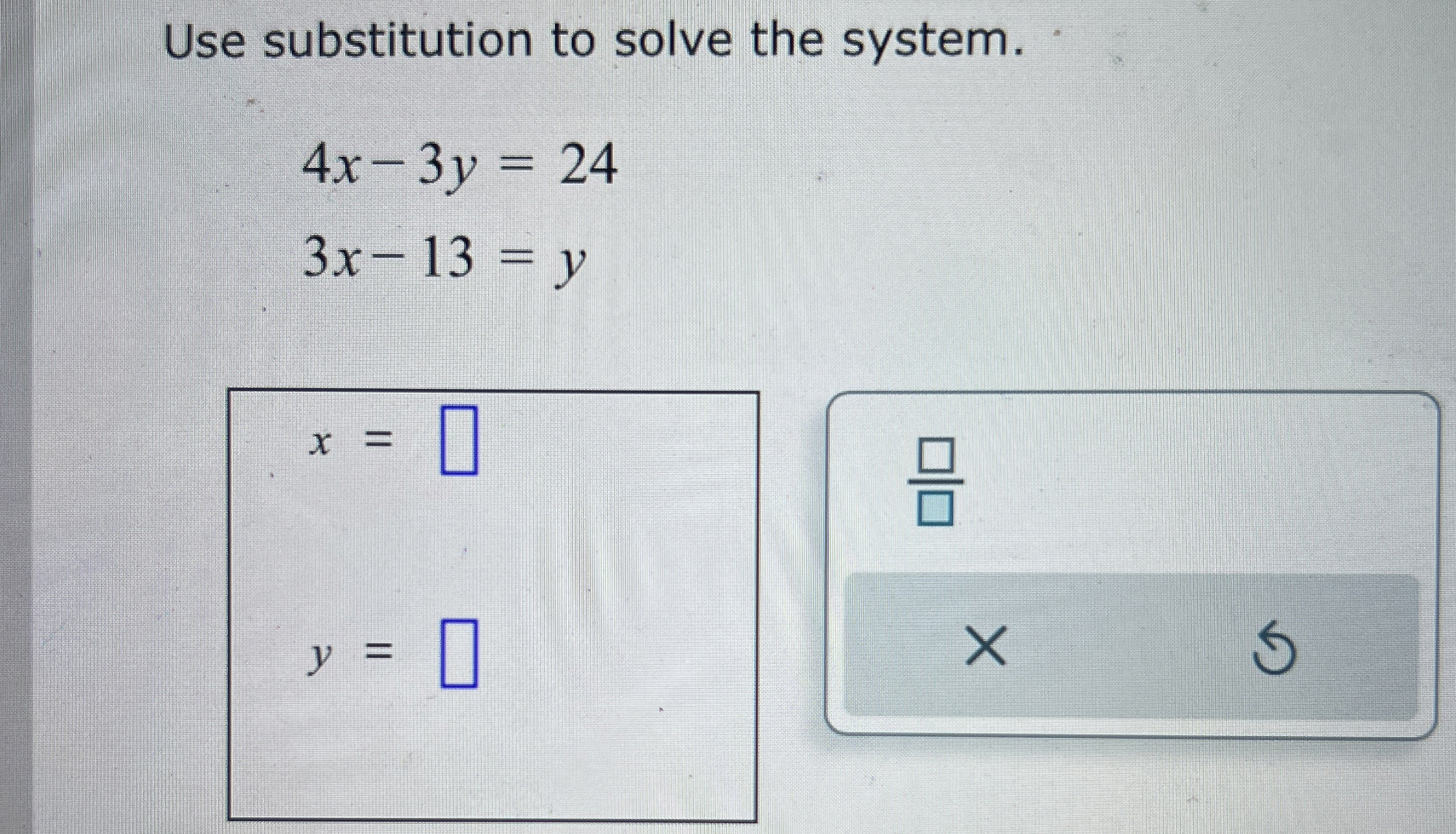 Solved Use substitution to solve the | Chegg.com