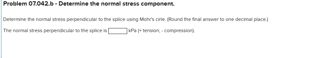 Solved ! Required information Problem 07.042 - Using Mohr's | Chegg.com