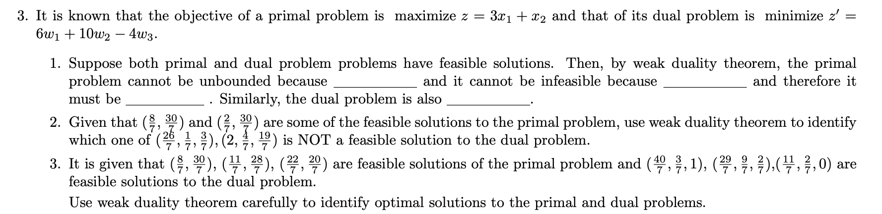 Solved It is known that the objective of a primal problem is | Chegg.com