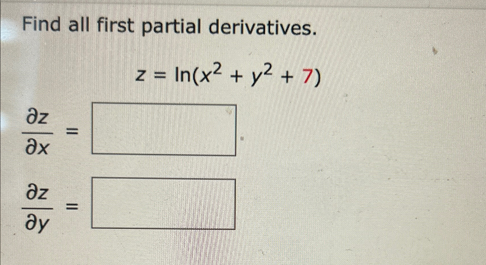 Solved Find all first partial | Chegg.com