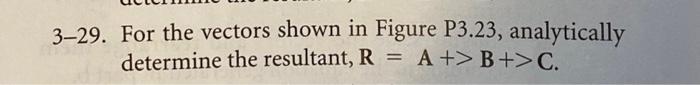 Solved 3–29. For the vectors shown in Figure P3.23, | Chegg.com