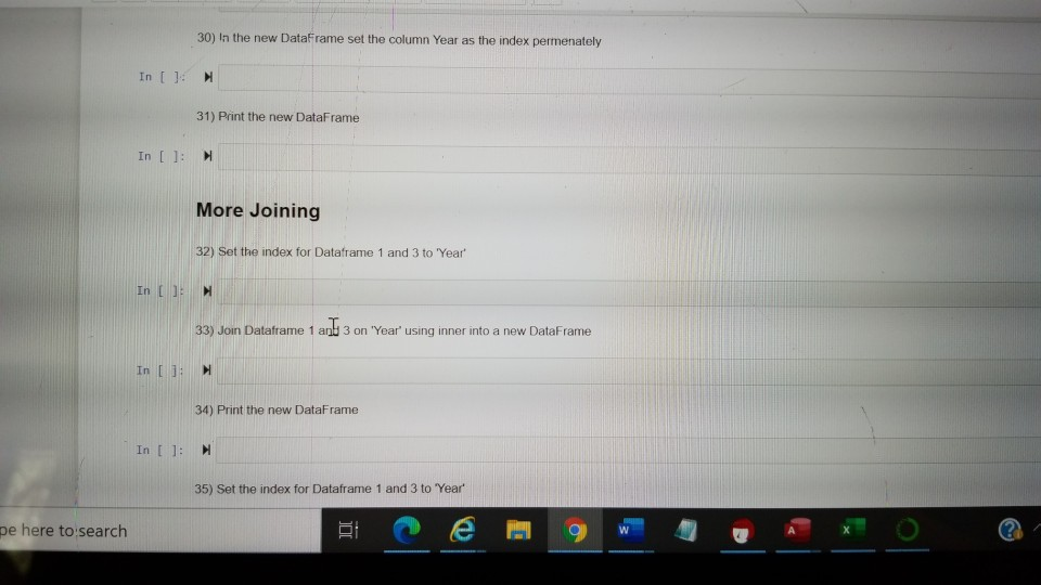 Solved Complete the notebook Joining and Merging Dataframes | Chegg.com