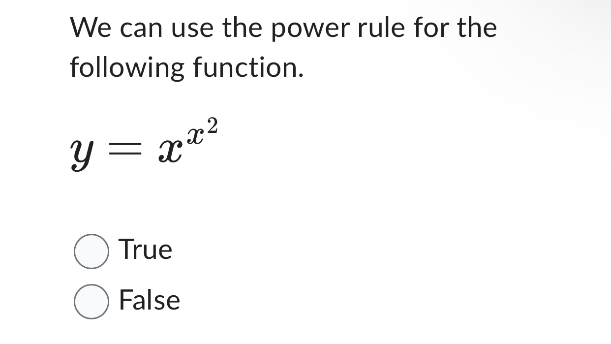 Solved We can use the power rule for the following | Chegg.com