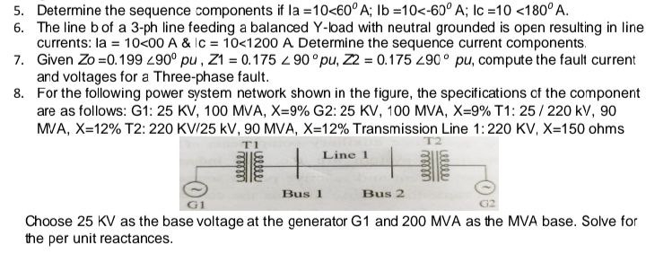 Solved Determine the sequence components if | Chegg.com