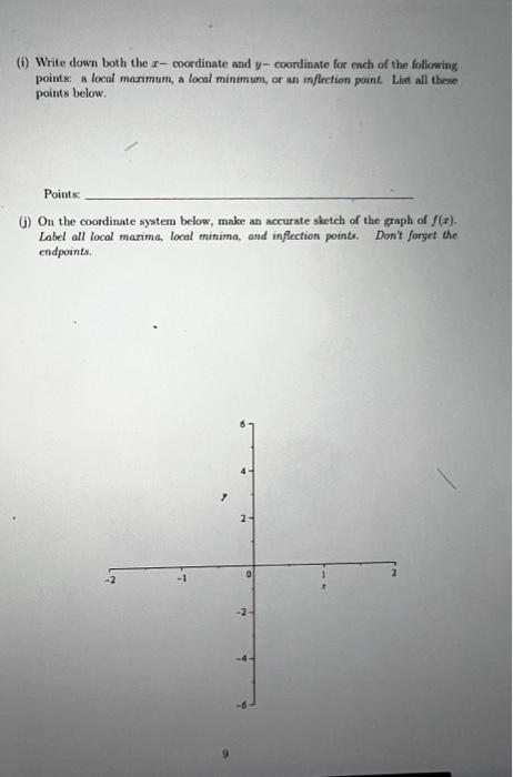 Solved (a) Compute fluk f(x)= Crical paiats: (e) Determine | Chegg.com