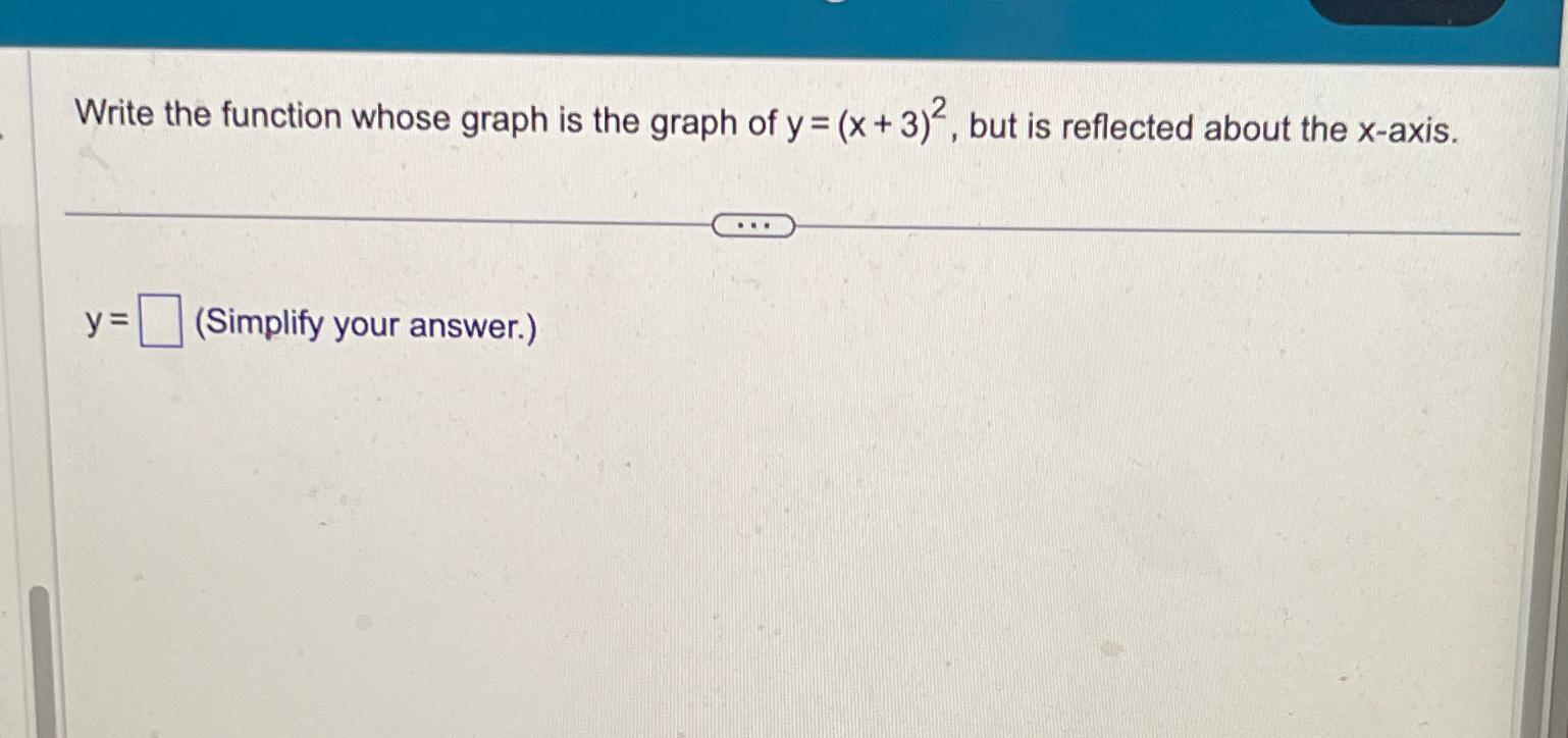 Solved Write The Function Whose Graph Is The Graph Of