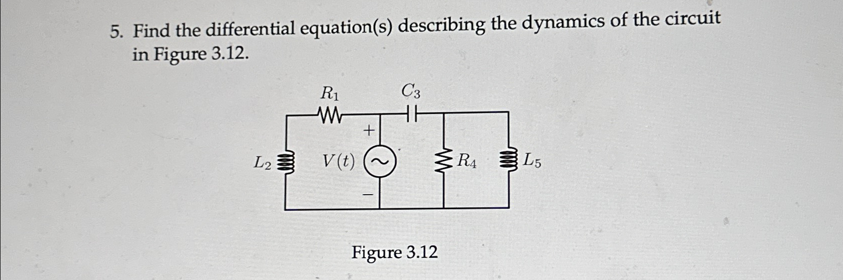 Find the differential equation(s) ﻿describing the | Chegg.com
