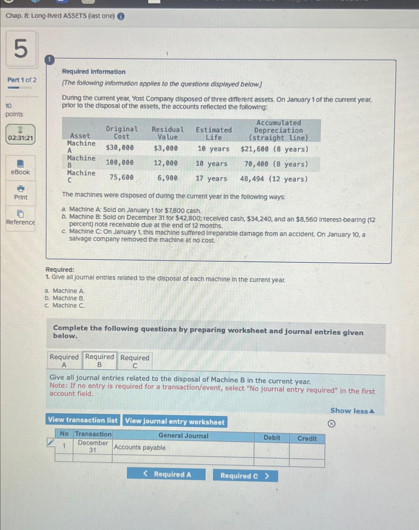 Solved Chap. 8: Long-lived ASSETS (last one) 6Required | Chegg.com