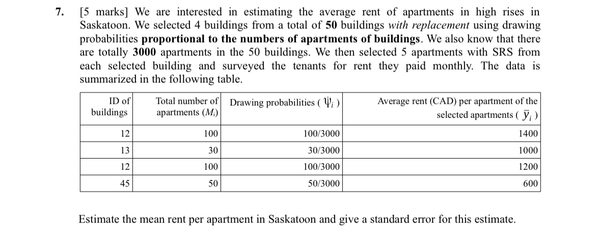 Solved [5 ﻿marks] ﻿We are interested in estimating the | Chegg.com