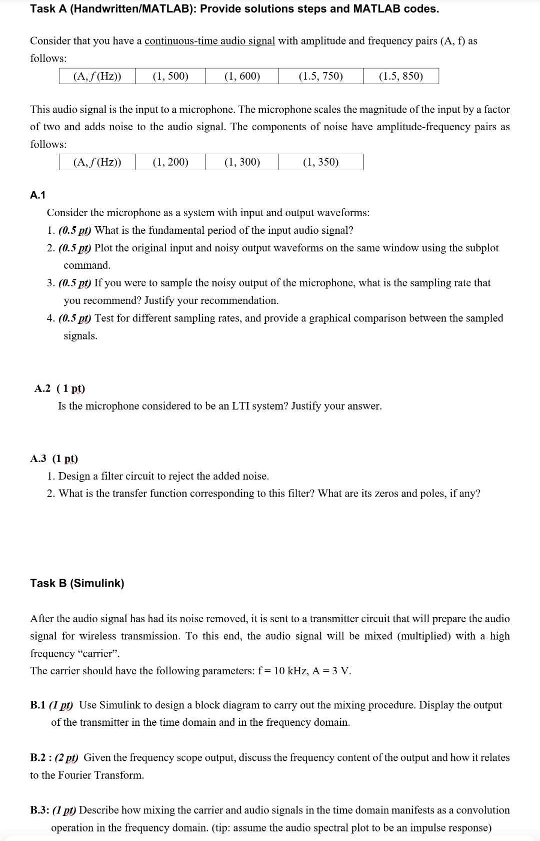 Solved Please solve Task B based on the information in Task | Chegg.com