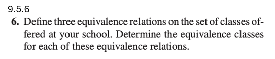 Solved Define three equivalence relations on the set of | Chegg.com