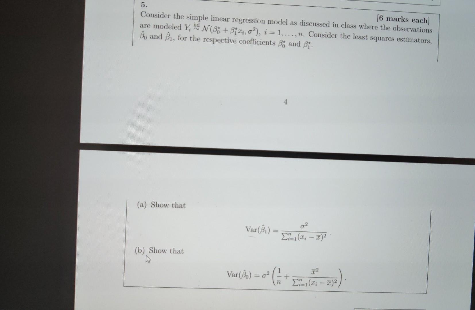 Solved Consider The Simple Linear Regression Model As 4817
