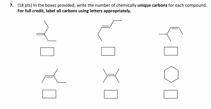 Solved 7. (18 pts) in the boxes provided, write the number | Chegg.com